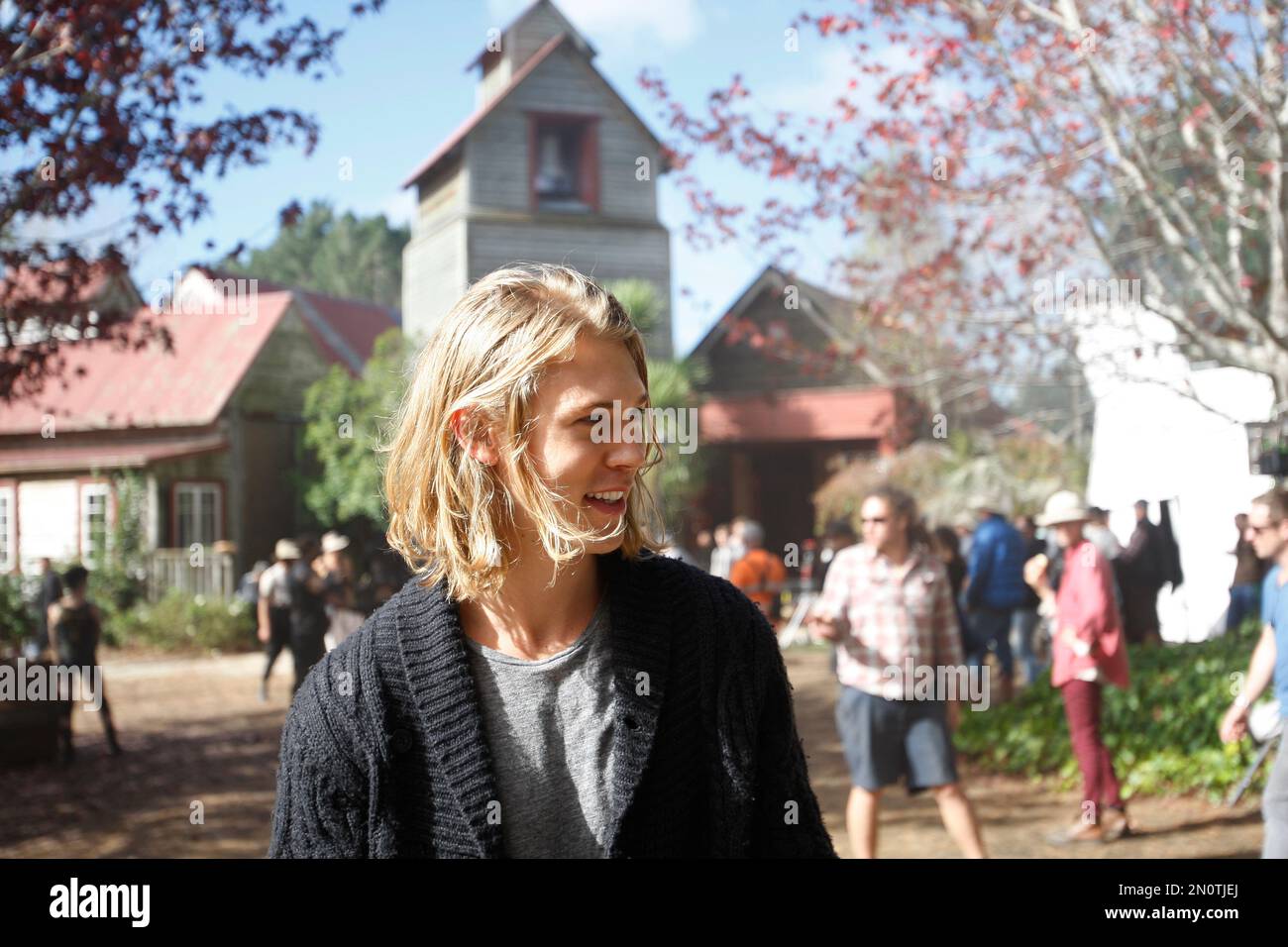 In this May 13, 2015 photo, actor Austin Butler visits the set of MTV's ...