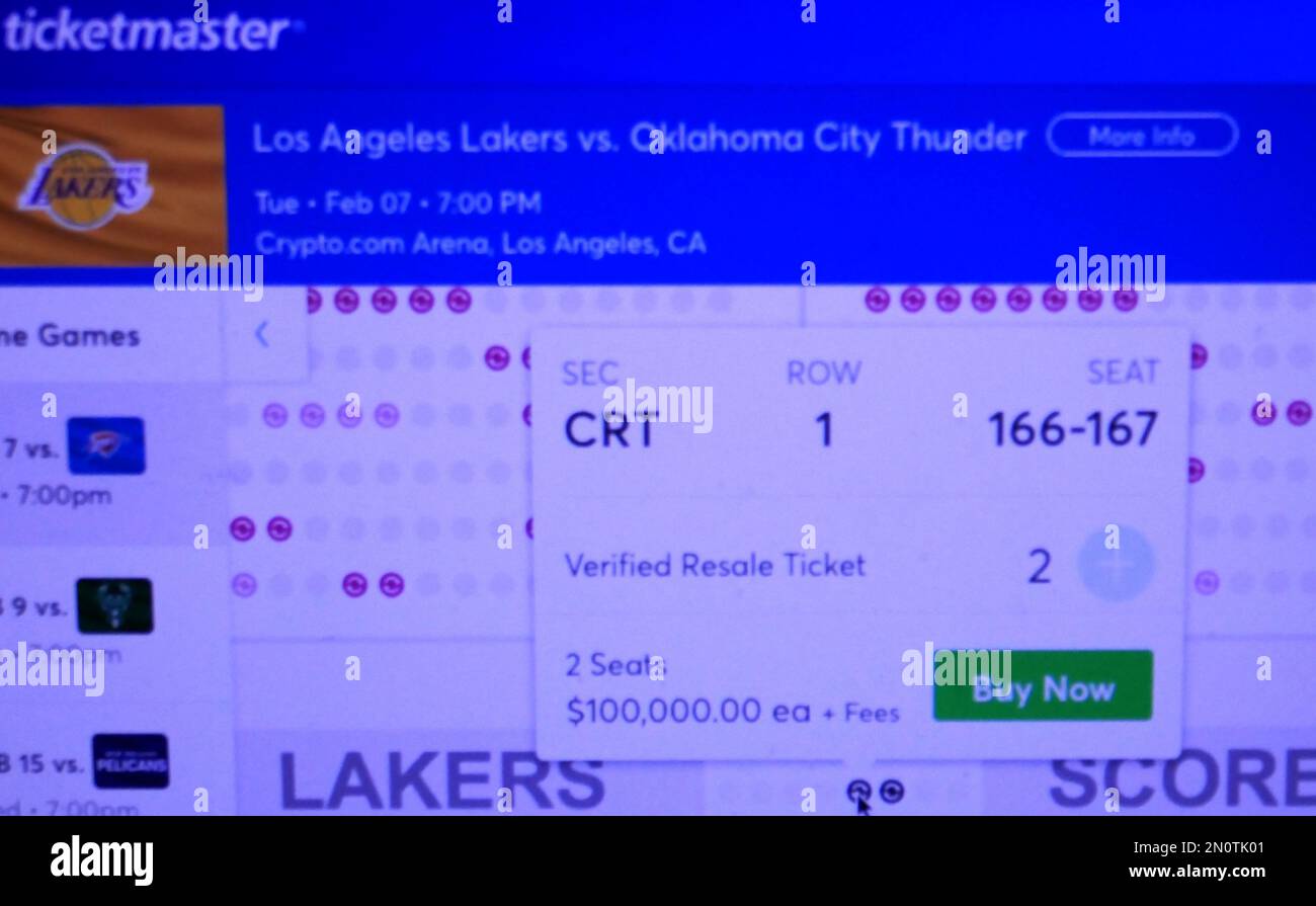 Los Angeles, California, USA 5th February 2023 A Ticket for Sale on ...