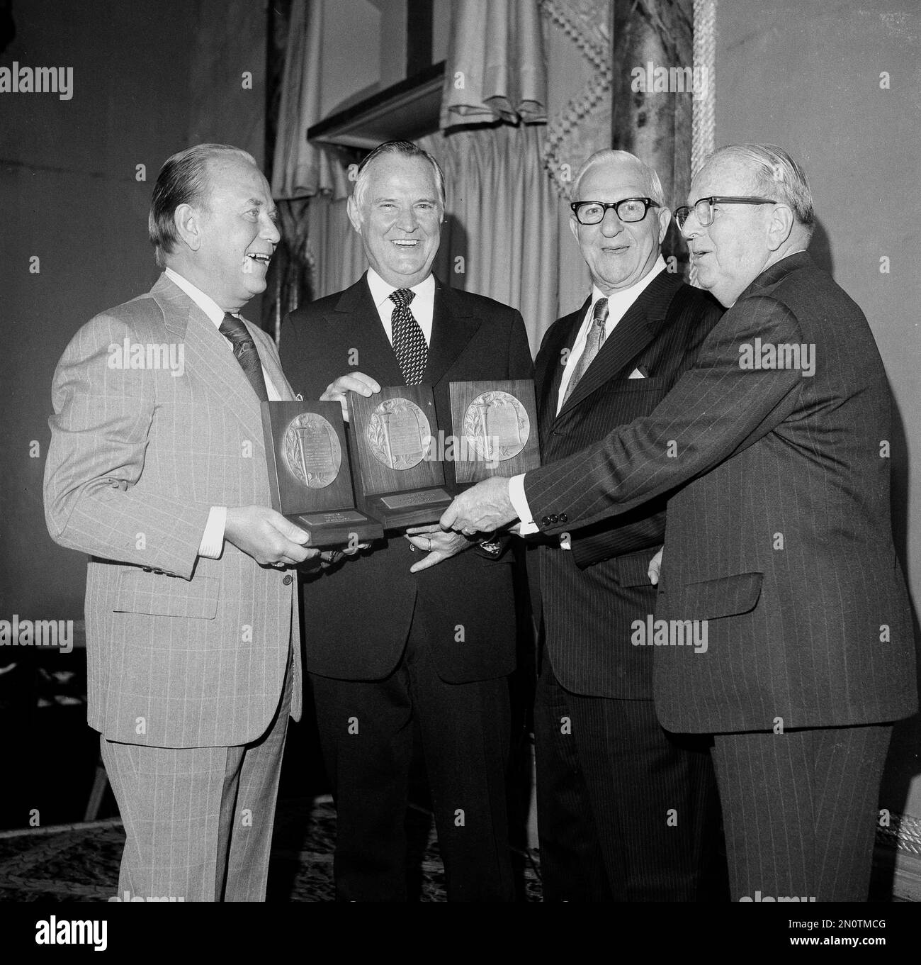 Recipients of the 26th annual Horatio Alger awards display their ...