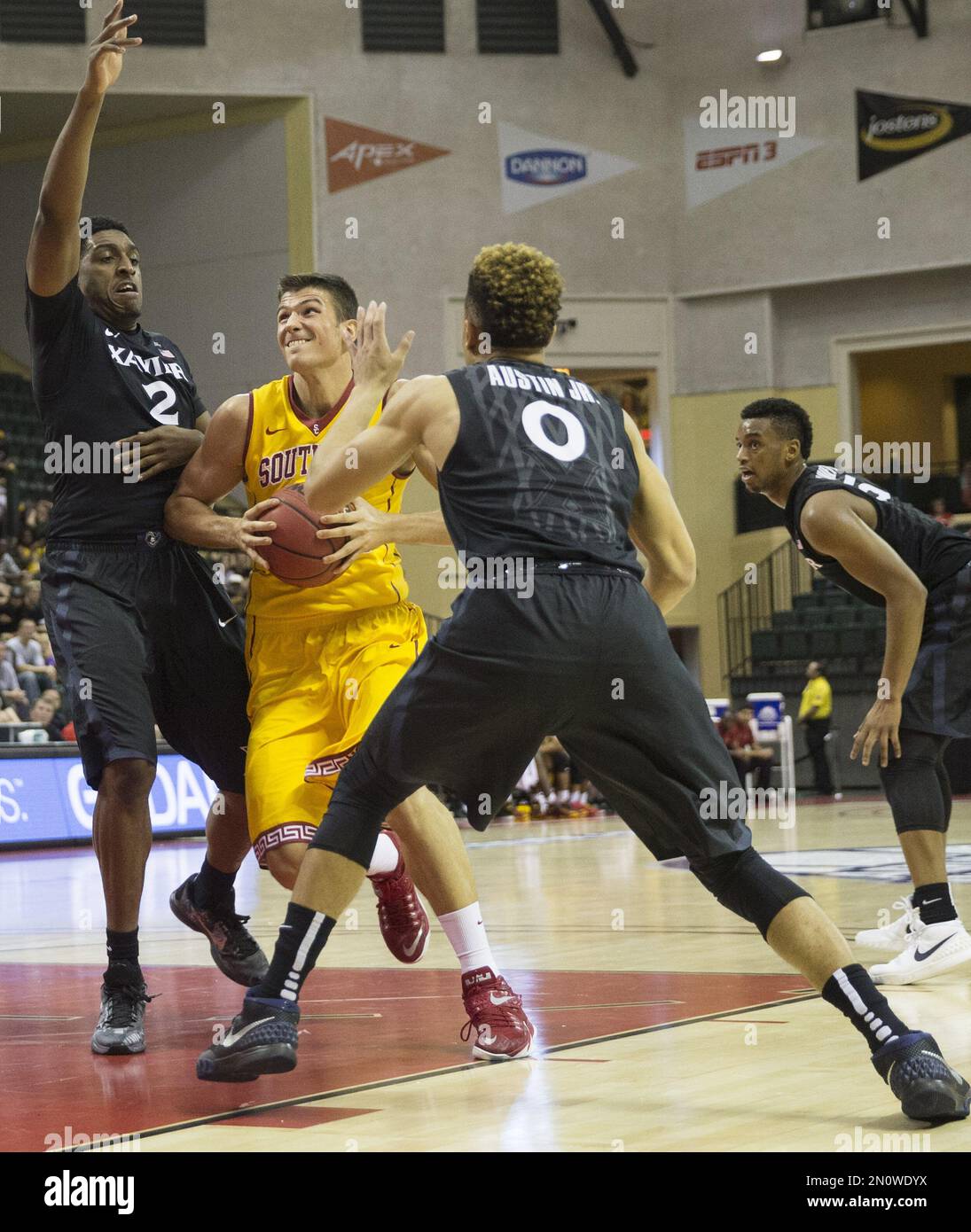 Southern California forward Nikola Jovanovic (32) drives to the basket ...