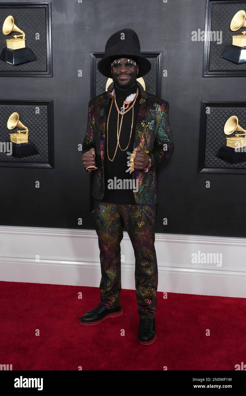 Ray Angry arrives at the 65th annual Grammy Awards on Sunday, Feb. 5 ...