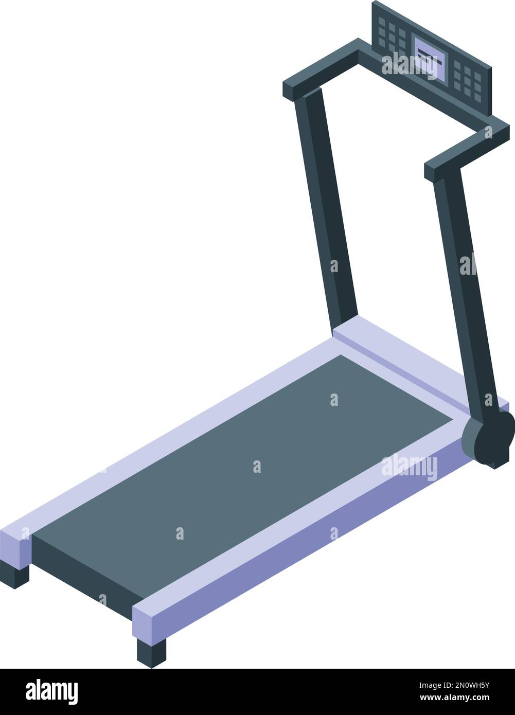 Treadmill icon isometric vector. Exercise plan. Digital fitness Stock ...