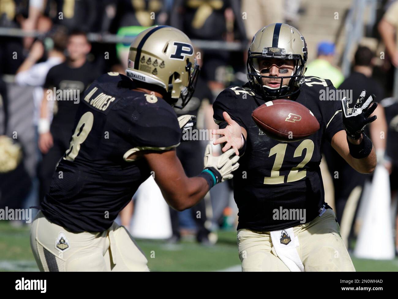 FILE - In this Sept. 19, 2015, file photo, Purdue's Austin Appleby (12 ...
