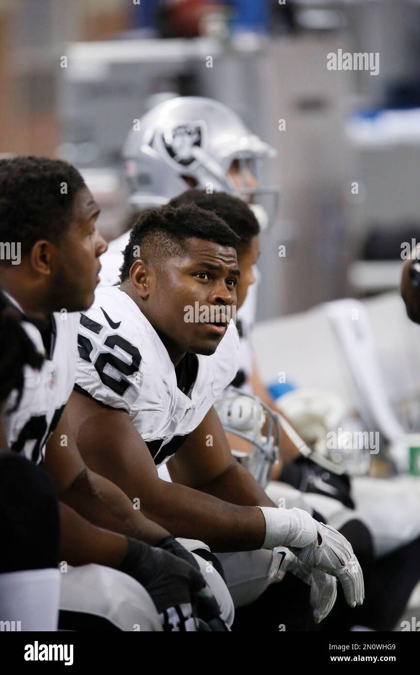 Oakland Raiders defensive end Khalil Mack (52) sits on the bench during ...