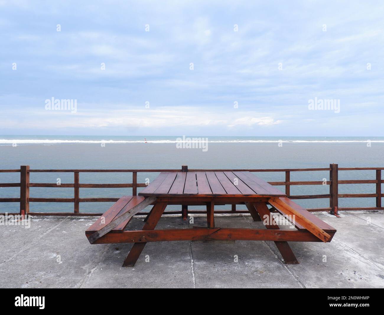 Triangular gazebos on beautiful beaches, beautiful sea and sky ...