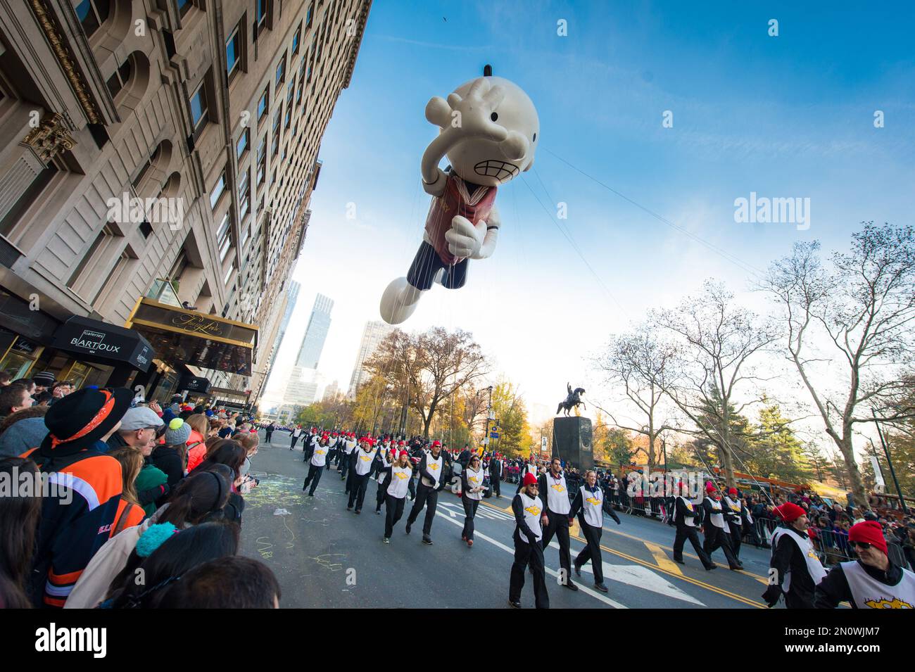 The Greg Heffley from "Diary of a Wimpy Kid" balloon floats through the ...