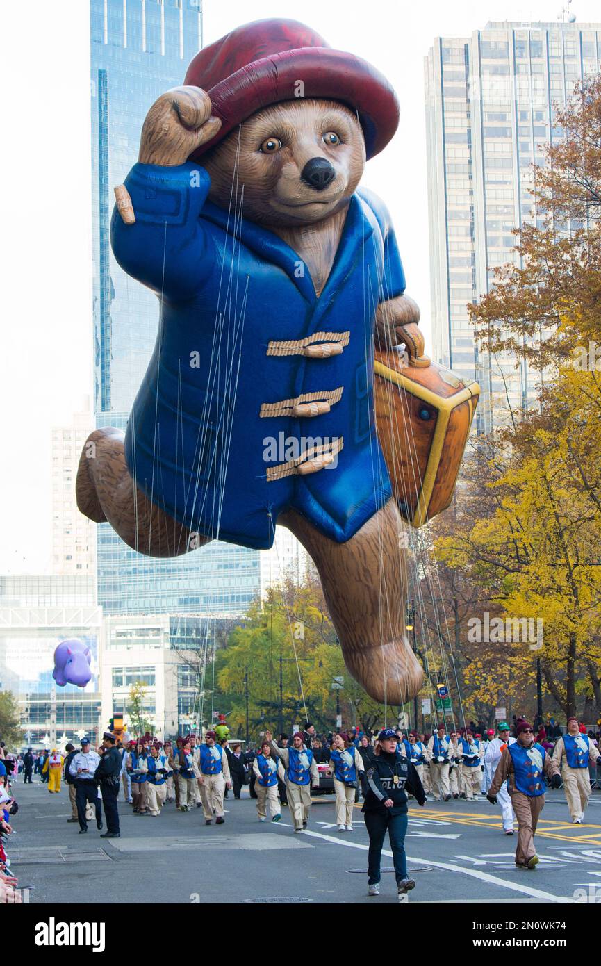A Paddington Bear balloon is seen in the Macy's Thanksgiving Day Parade ...