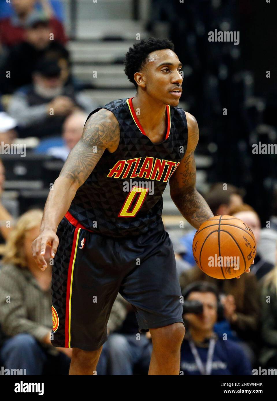 Atlanta Hawks’ Jeff Teague plays against the Minnesota Timberwolves in ...