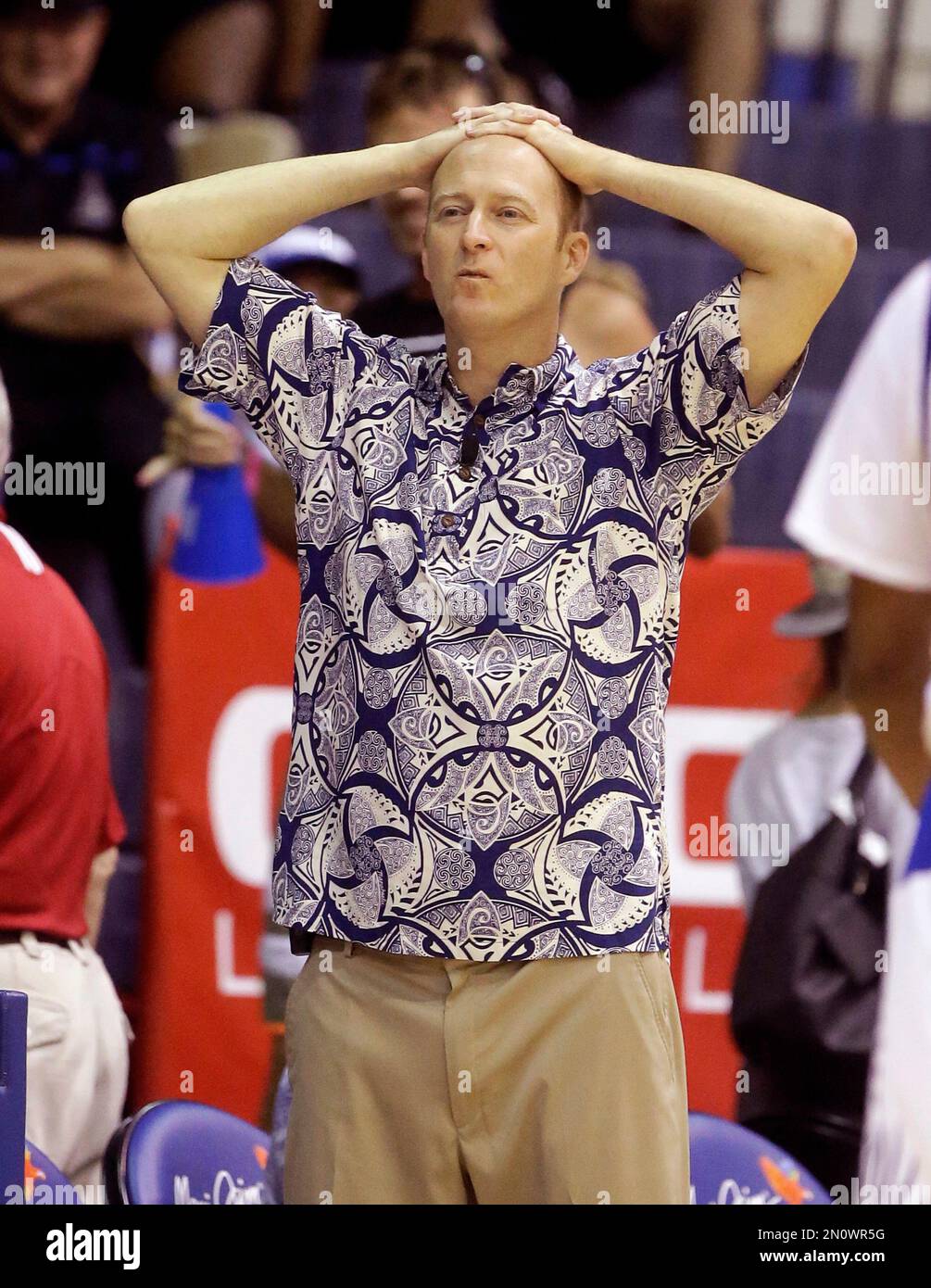 Chaminade head coach Eric Bovaird looks on in the second half during an ... Chaminade head coach Eric Bovaird looks on in the second half during an ...