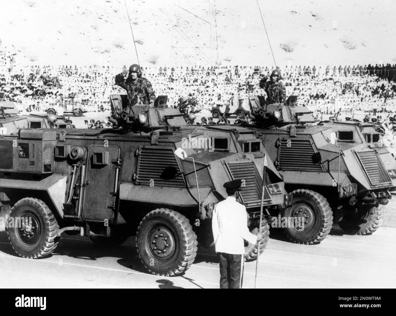 Armoured units of the Omani army parade in Muscat, Oman, to celebrate ...