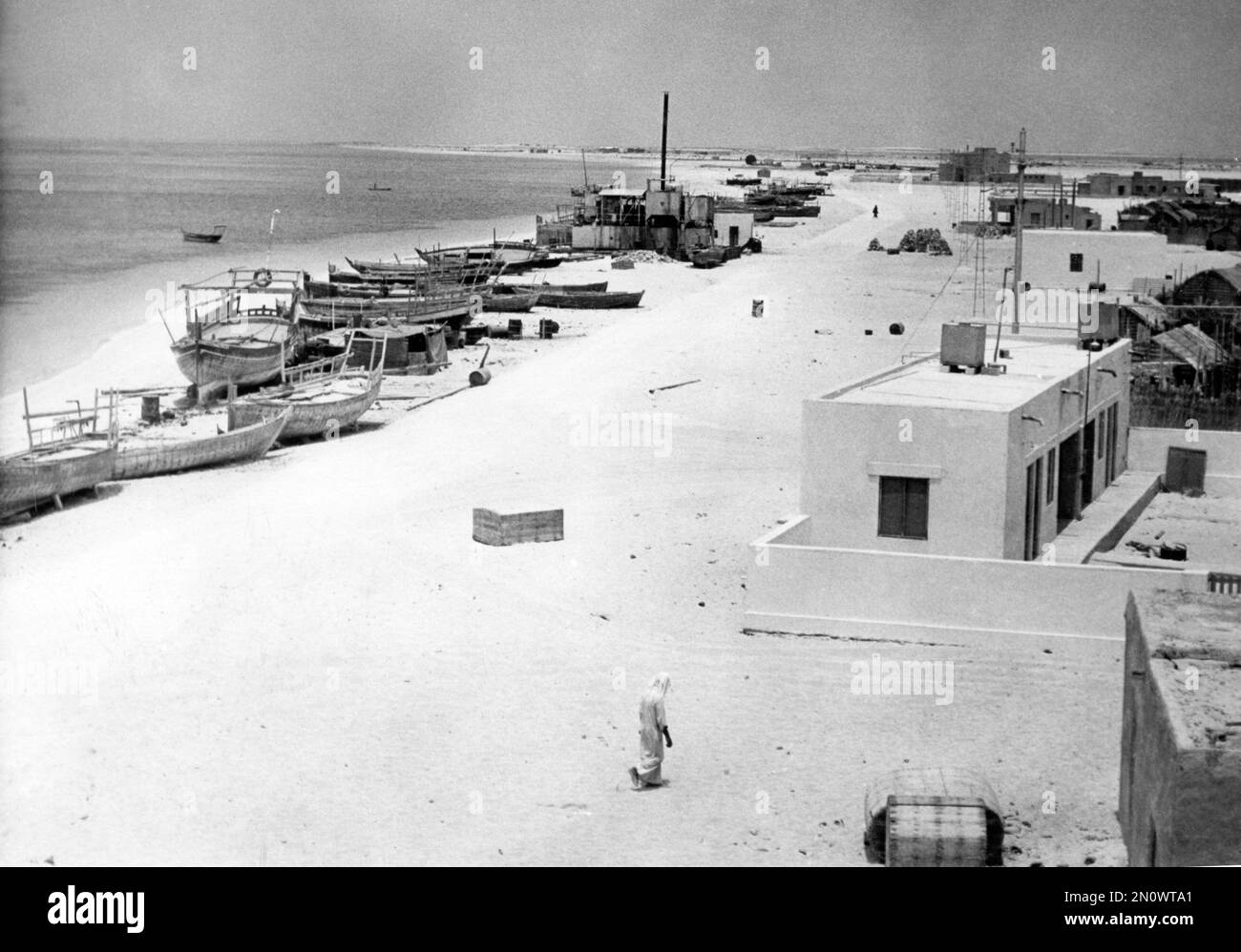 The waterfront in Abu Dhabi on Aug. 17, 1961, one of the remotest ...
