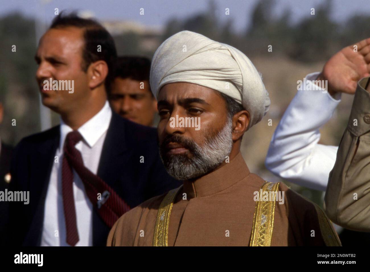 Sultan Qaboos, ruler of Oman, pictured in Cairo, Egypt, on May 8, 1982 ...