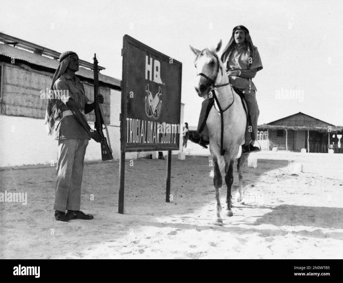 Col. Hugh Bartholomew, British Commander of the Trucial Oman Scouts ...