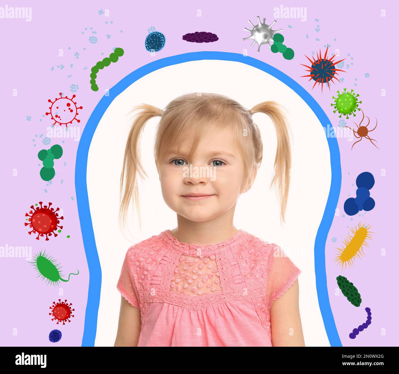 Strong immunity as shield protecting little girl from viruses and ...