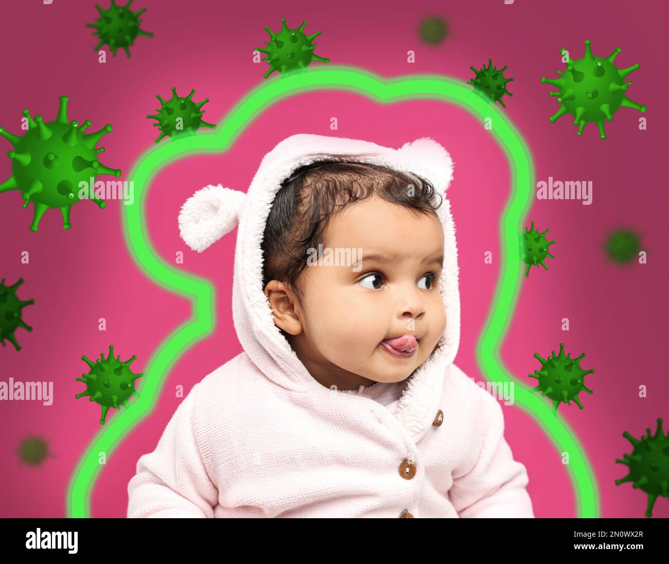 Strong immunity as shield protecting little African American baby from ...