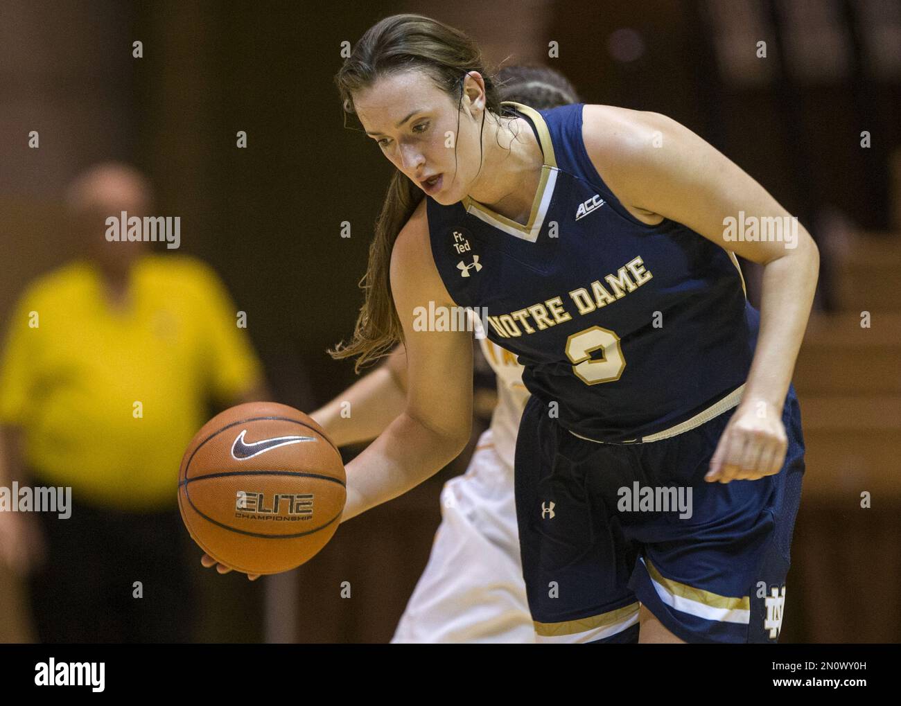Notre Dame’s Marina Mabrey (3) drives on a fast break after making a ...