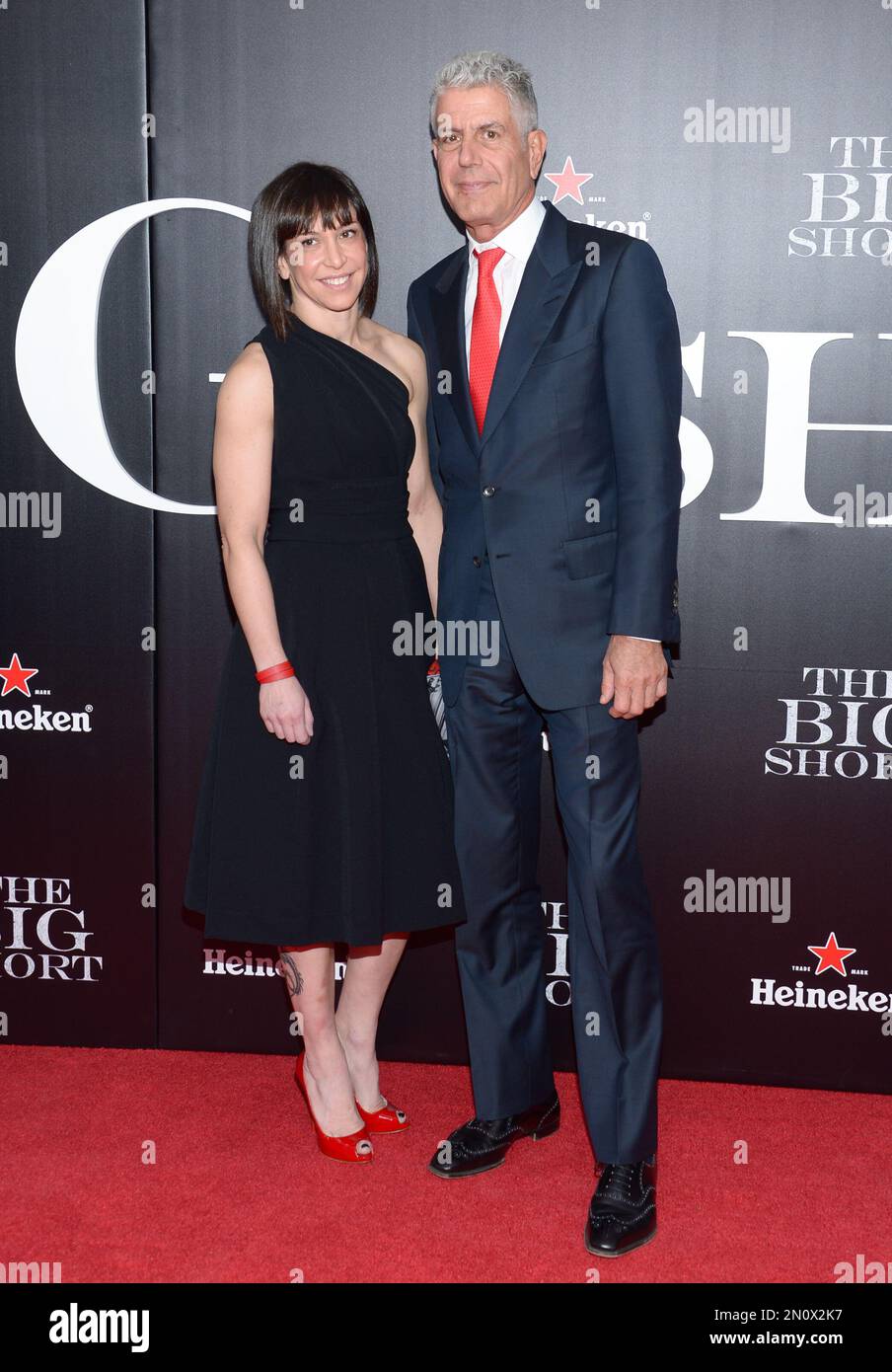 Chef and television personality Anthony Bourdain and wife Ottavia Busia ...