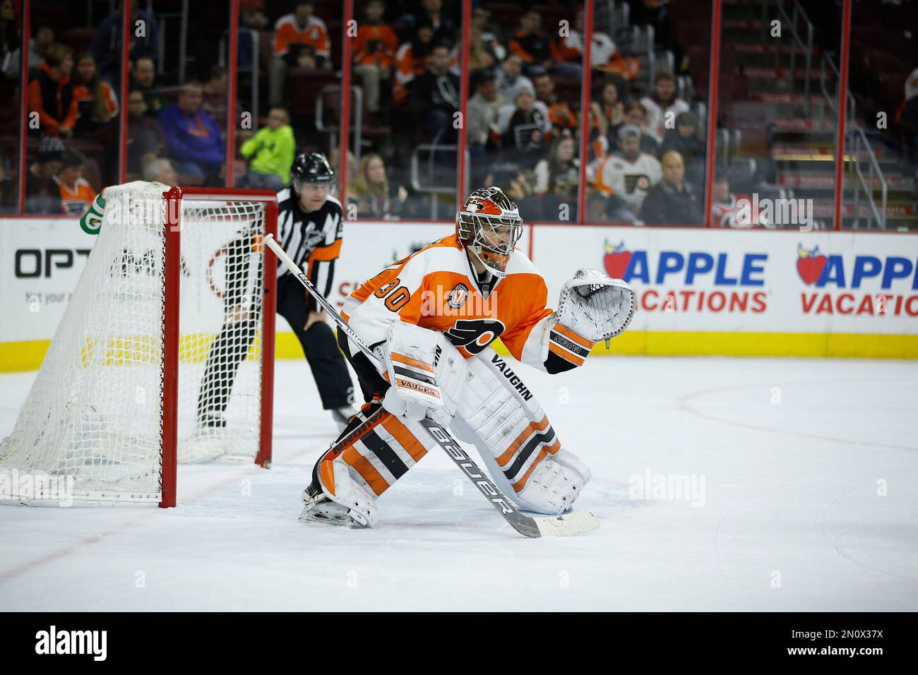 Philadelphia Flyers' Michal Neuvirth in action during an NHL hockey ...