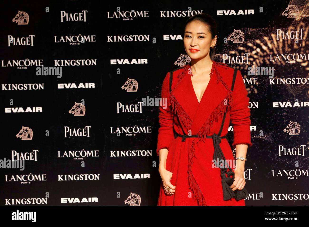 Chinese actress Nicole Liang poses on the red carpet at the 52nd Golden Horse Awards in Taipei ...