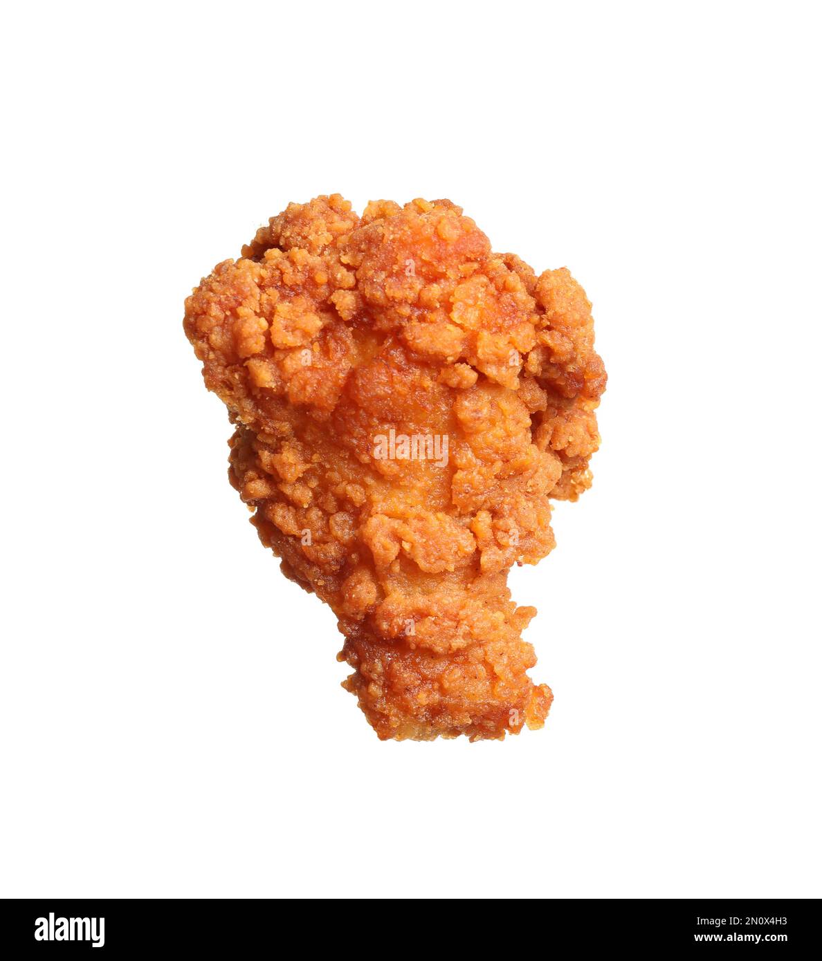 Tasty deep fried chicken piece isolated on white Stock Photo - Alamy