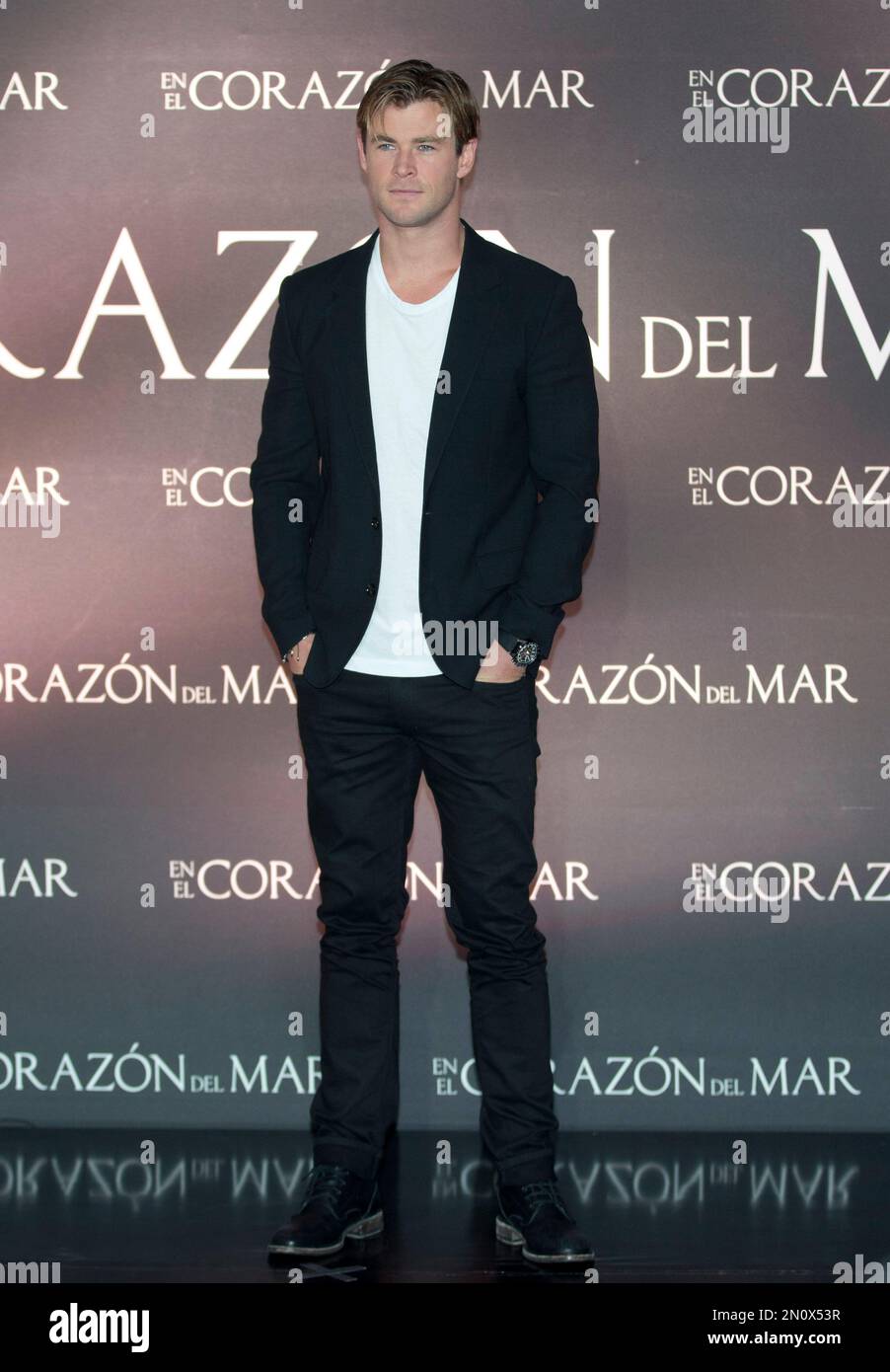 Actor Chris Hemsworth poses during a photo call promoting his new movie ...