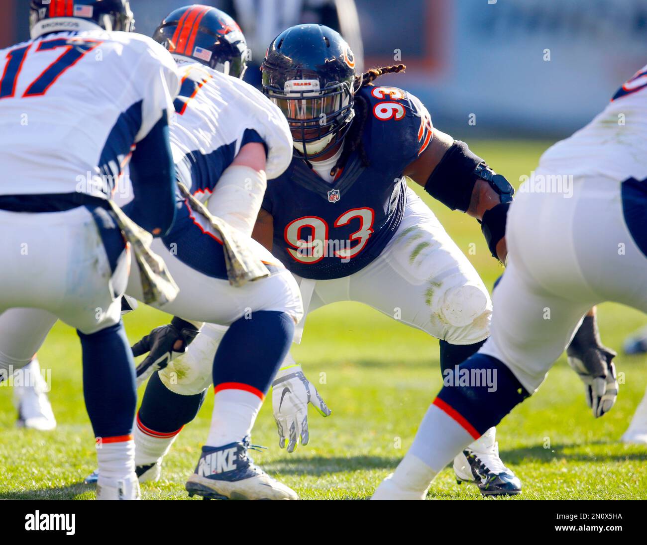 Chicago Bears defensive end Will Sutton (93) lines up against the ...