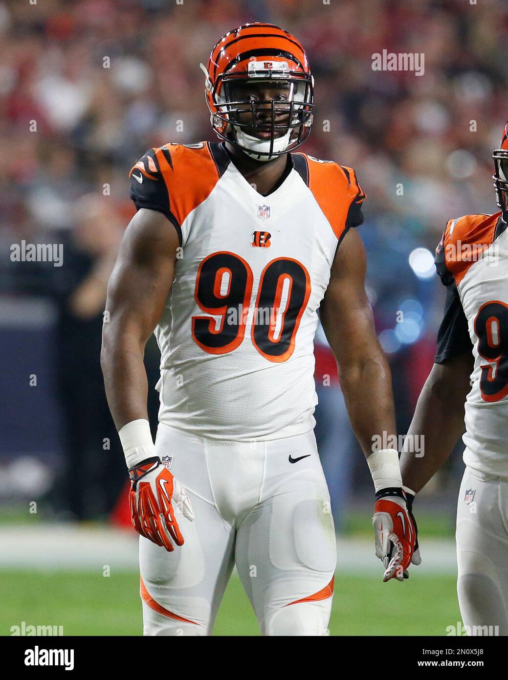 Cincinnati Bengals defensive end Michael Johnson (90) in the first half ...