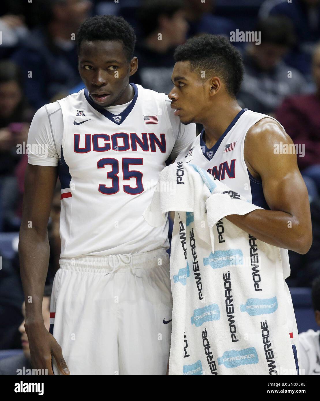Connecticut's Amida Brimah (35) and Shonn Miller during the second half ...