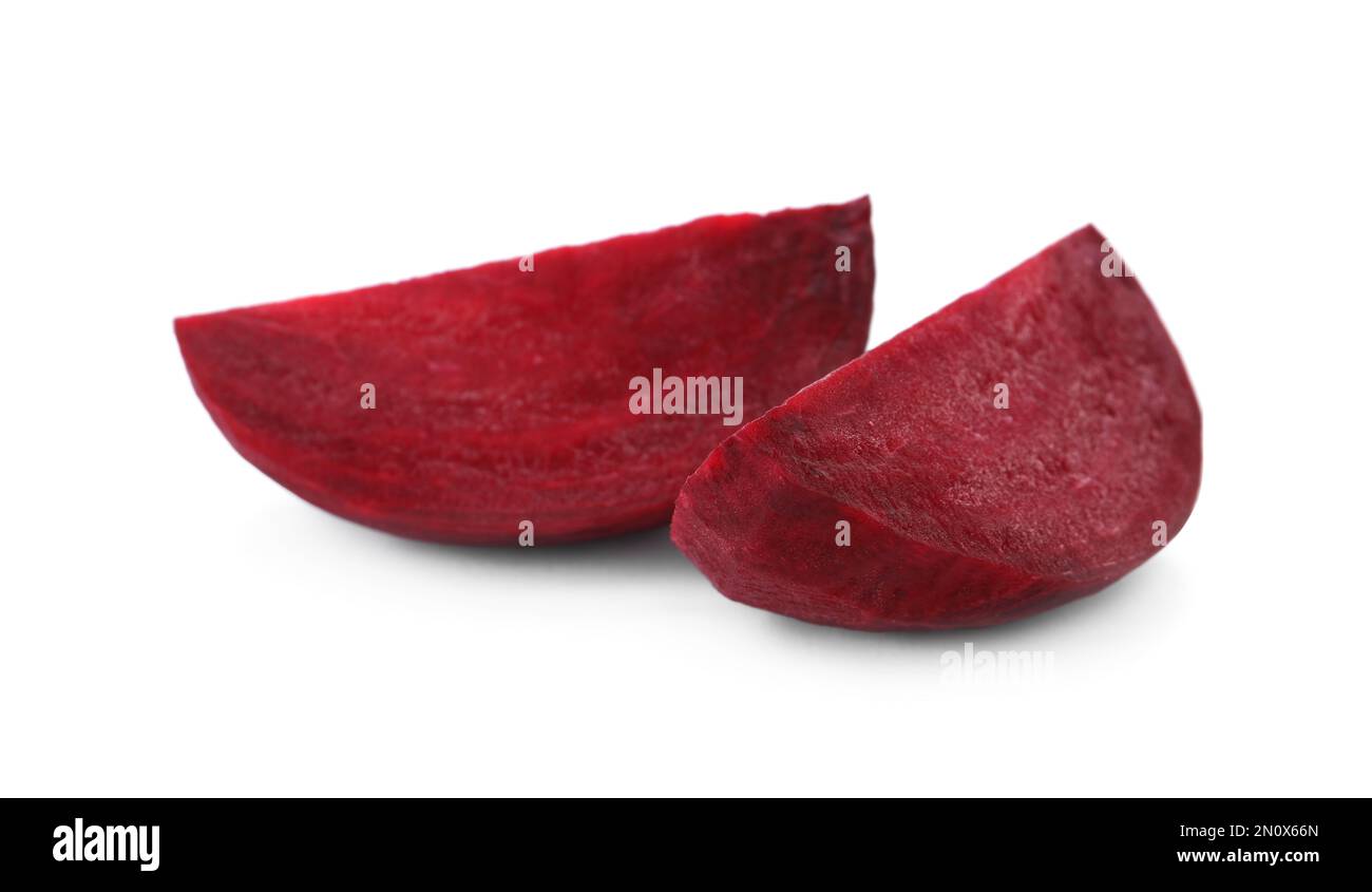 Cut fresh red beet isolated on white Stock Photo - Alamy