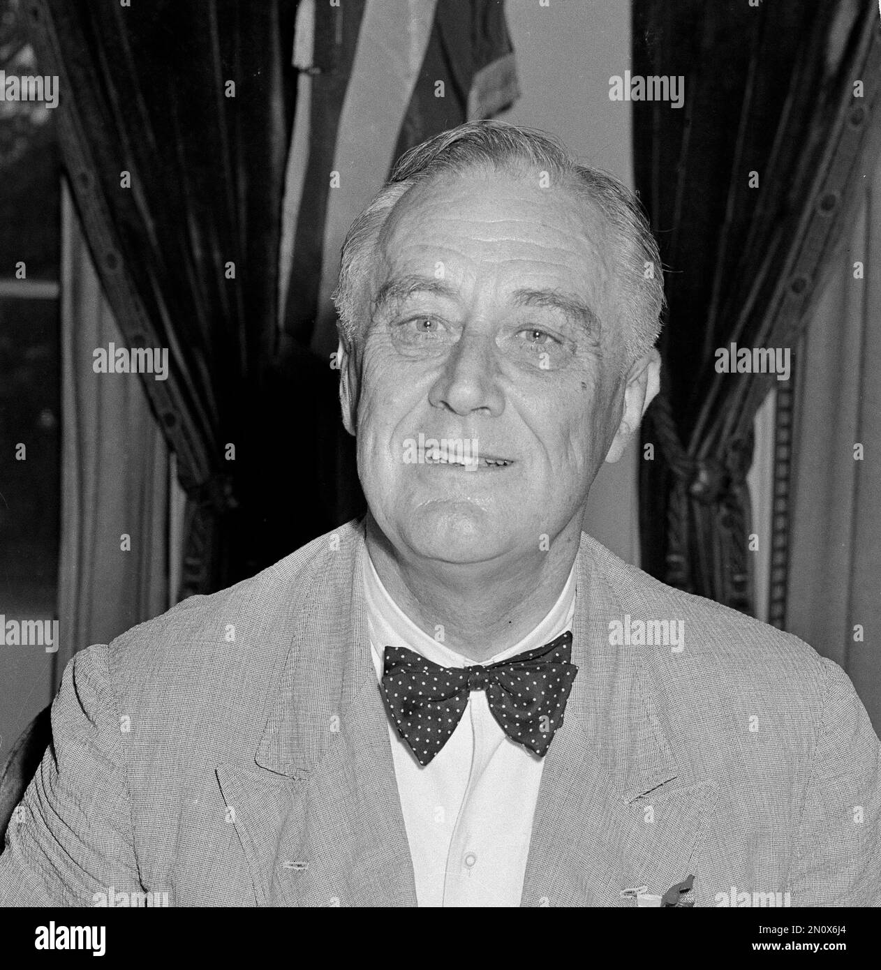 President Franklin D. Roosevelt, tanned after a South Carolina vacation ...
