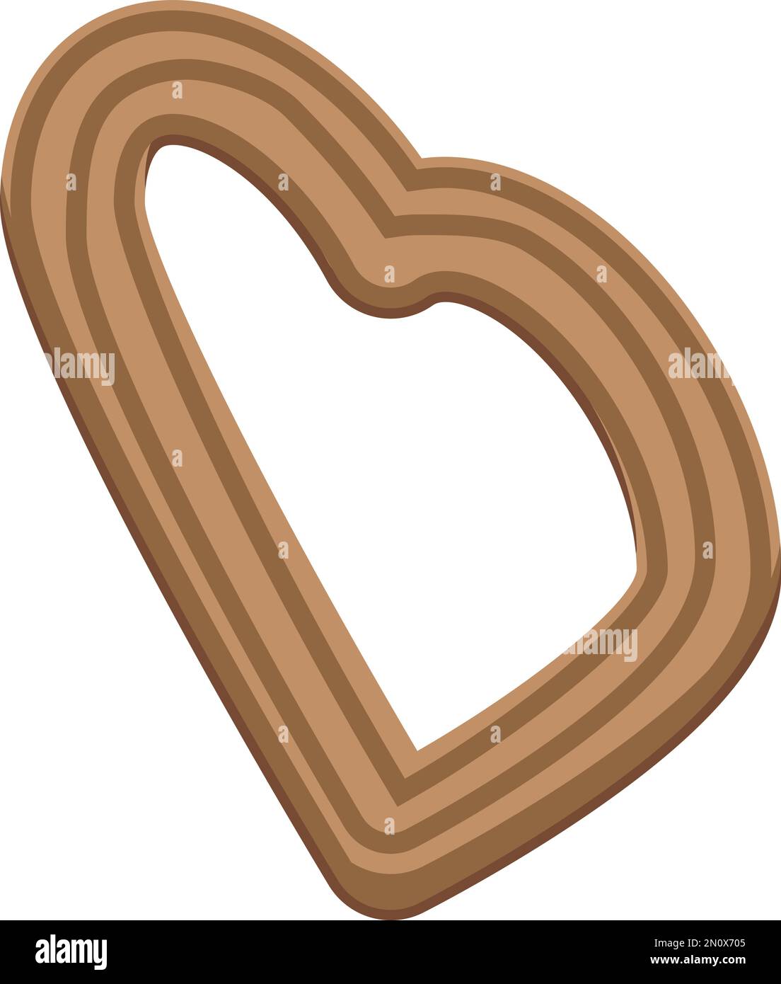 Heart churro icon isometric vector. Spain dessert. Cute food Stock ...