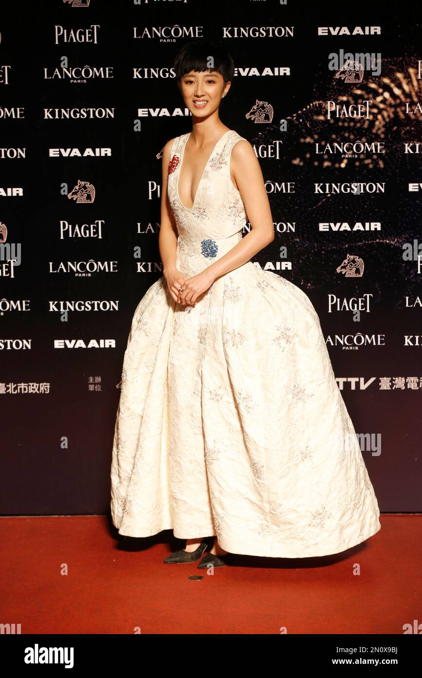 Taiwanese actress Gwei Lun-mei poses on the red carpet at the 52nd ...