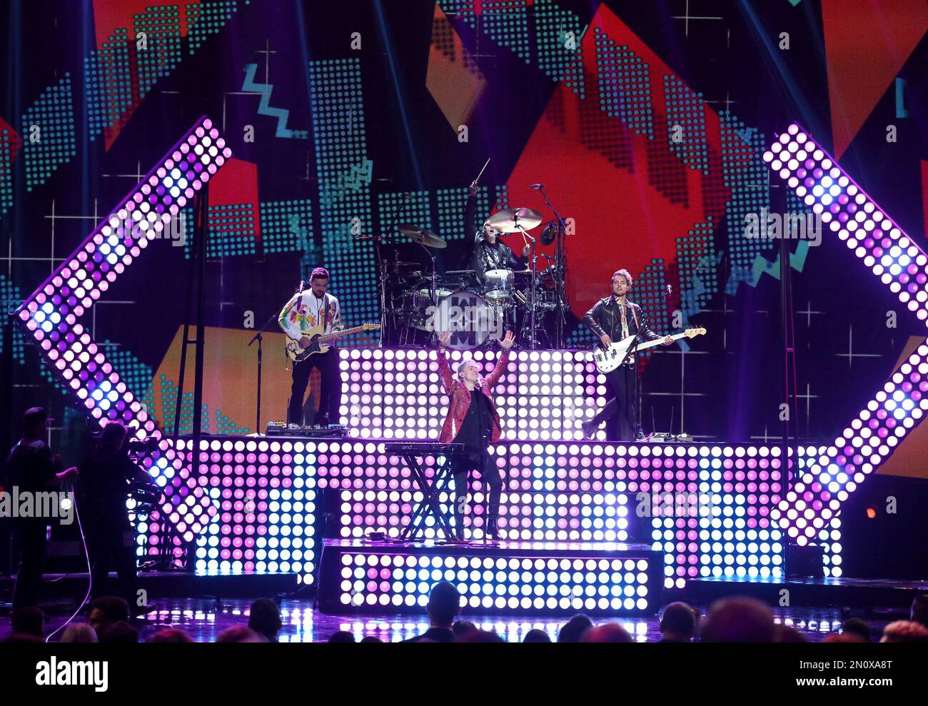 Eli Maiman, from left, Nicholas Petricca, Sean Waugaman, and Kevin Ray ...