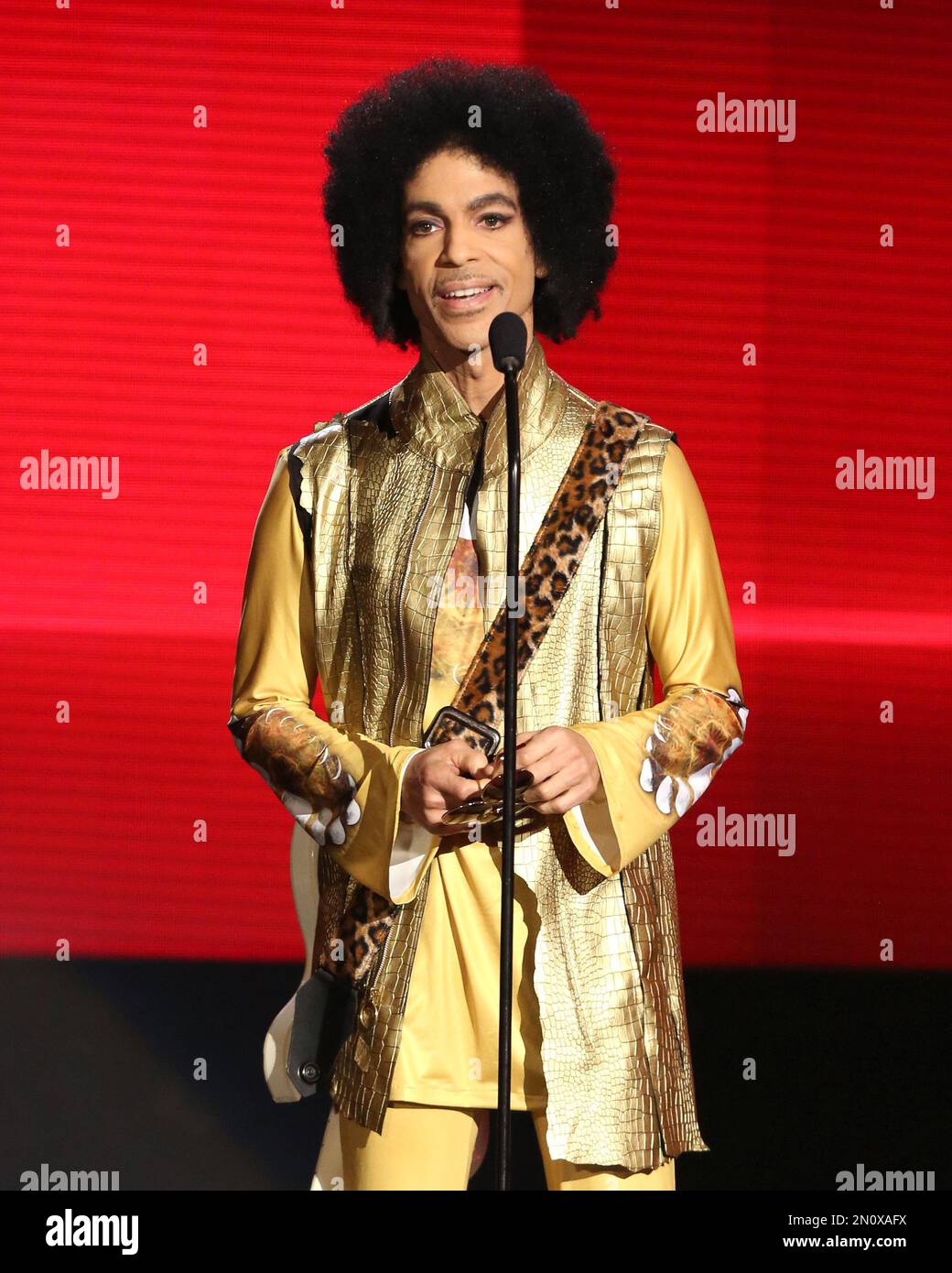 Prince presents the award for favorite album - soul/R&B at the American ...