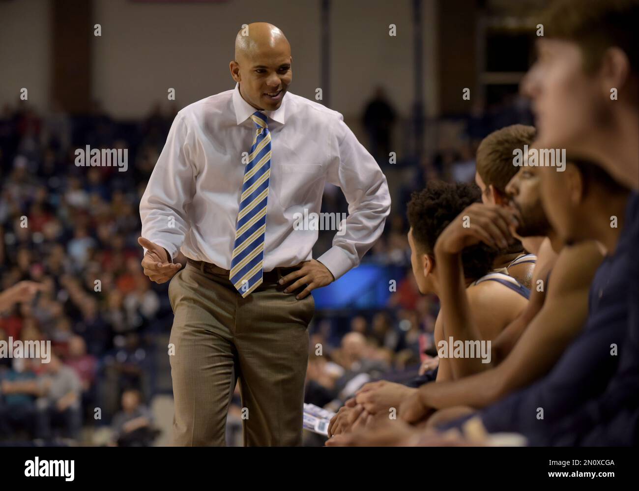 Jamion Christian, head coach of the Mount St. Mary’s Men's Basketball ...