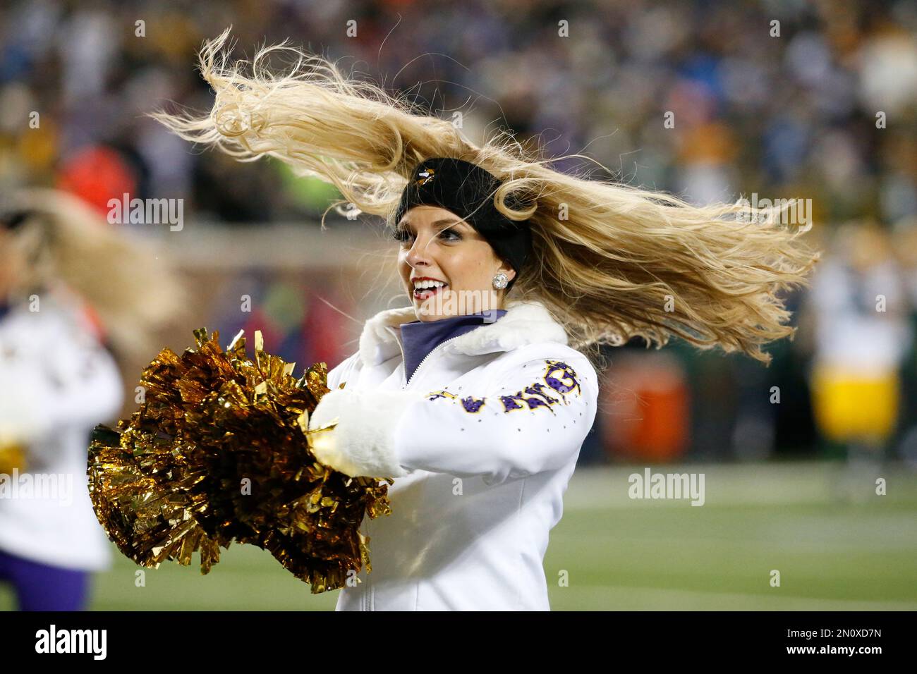 The Minnesota Vikings cheerleaders perform during the second half of an ...