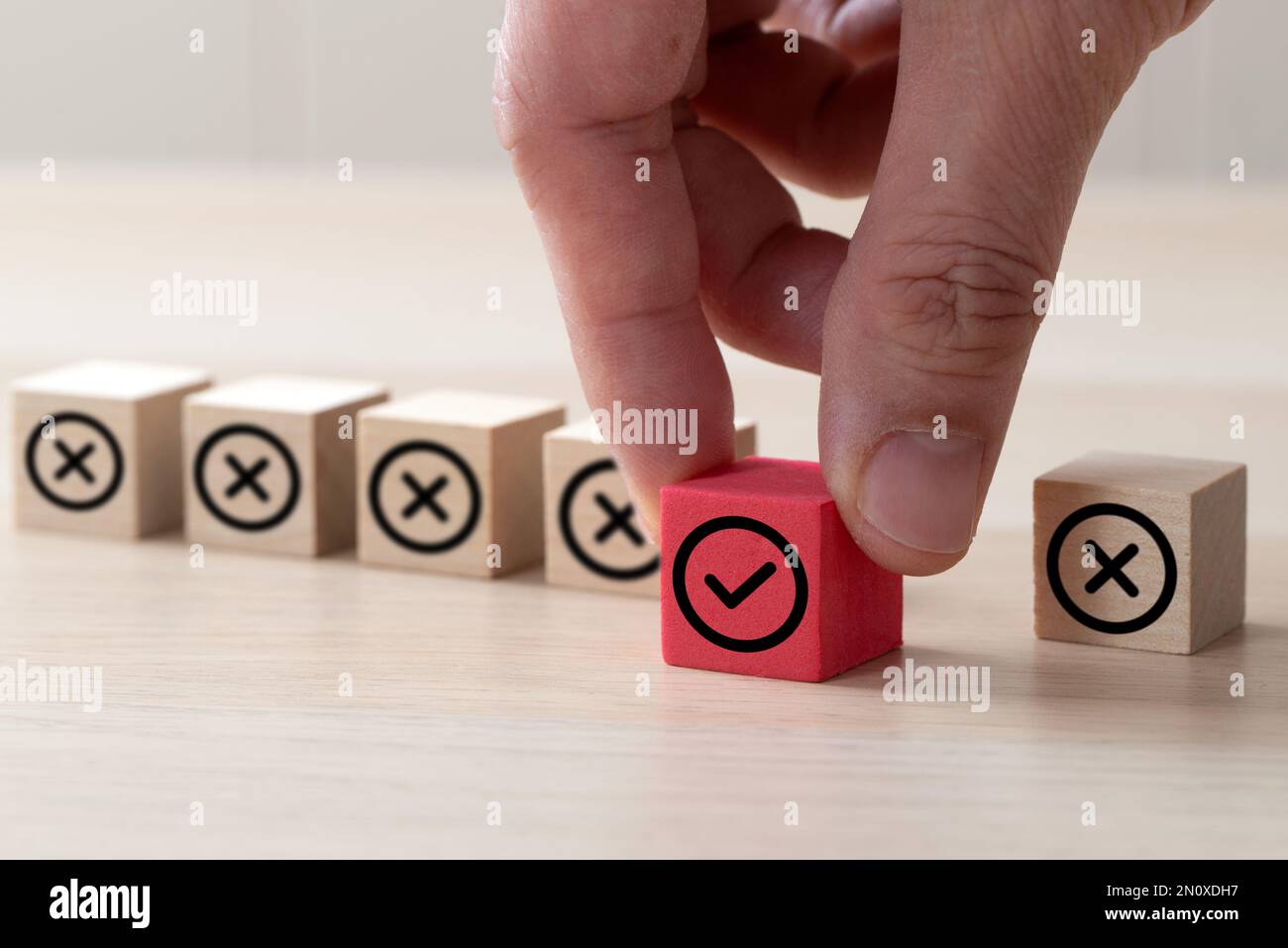 Correct and incorrect or compliance concept Stock Photo - Alamy