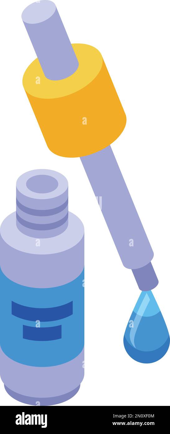 Cosmetic drop icon isometric vector. Skin product. Cream serum Stock ...