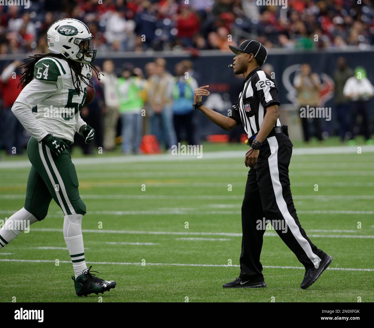 Field Judge Jabir Walker (26) is shown during the second half of an NFL ...
