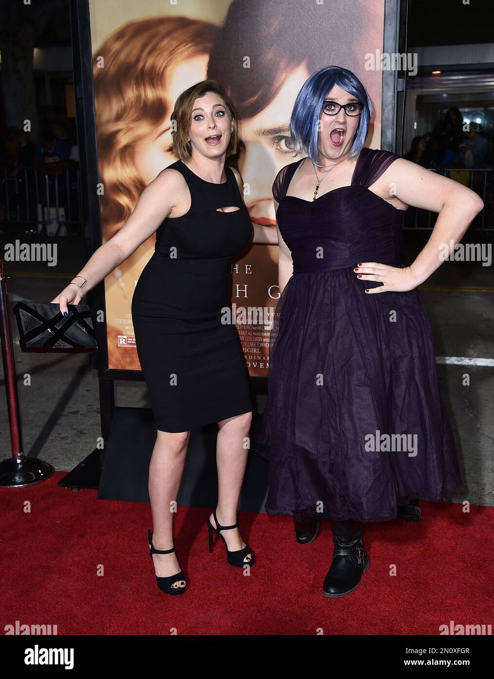 From left, Rachel Bloom and Riley Silverman arrive at the premiere of ...