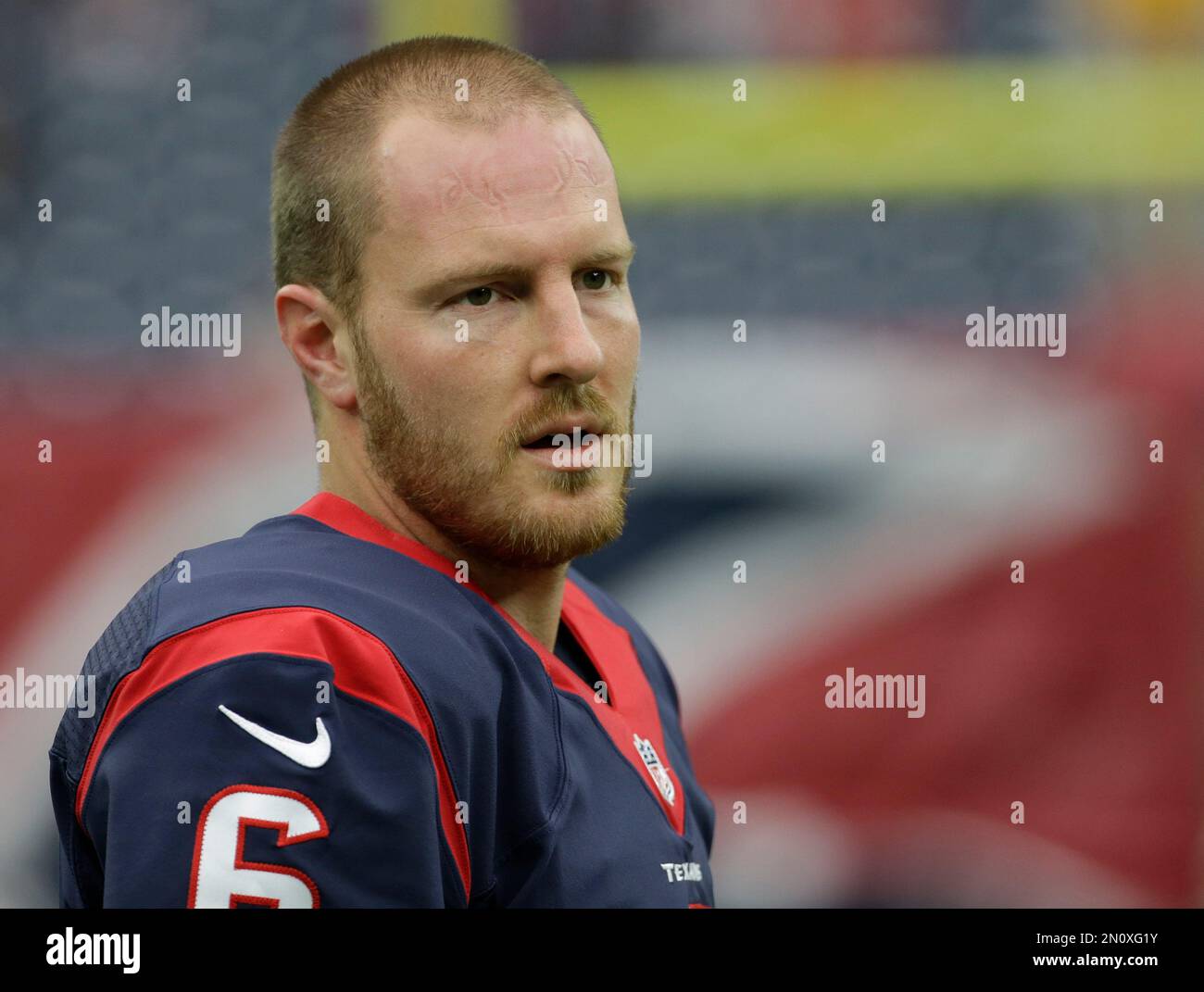 Houston Texans quarterback T.J. Yates (6) is shown prior to an NFL ...