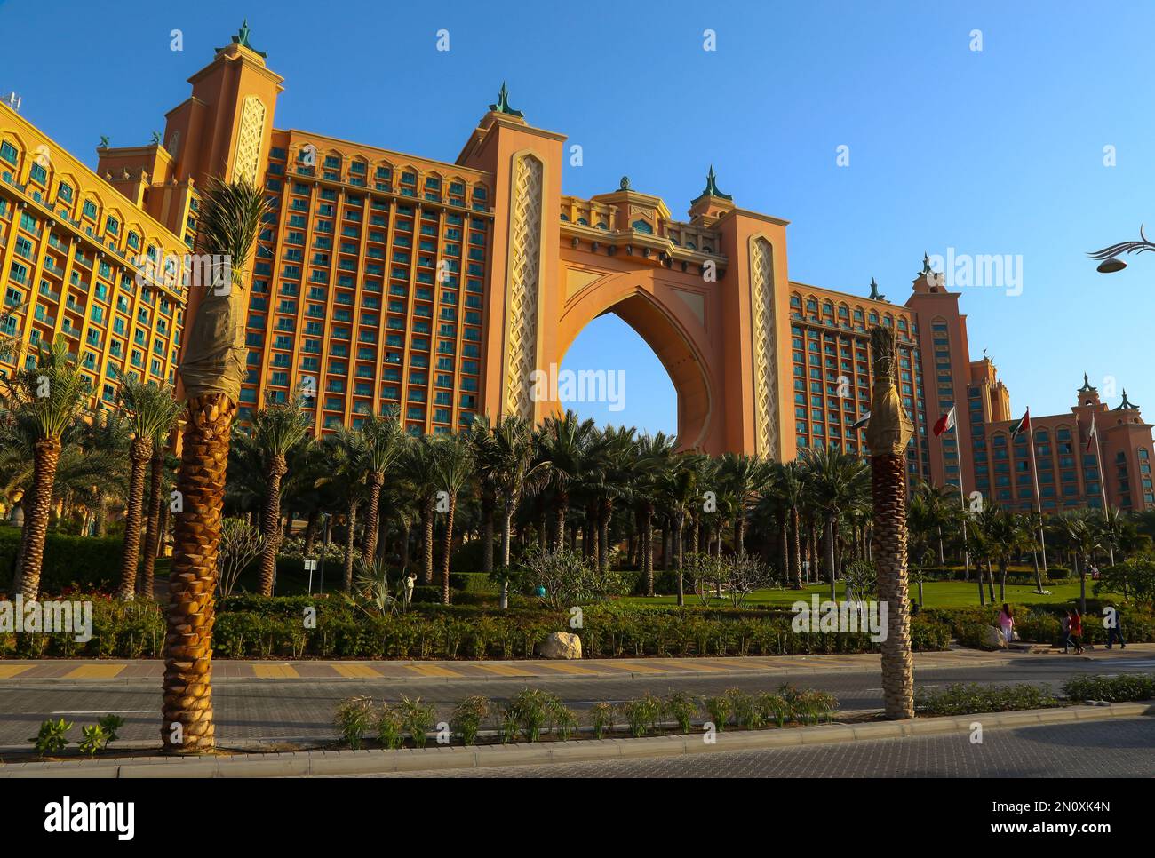 Dubai, UAE - February 14,2022: Atlantis Palm Hotel at the Dubai palm ...