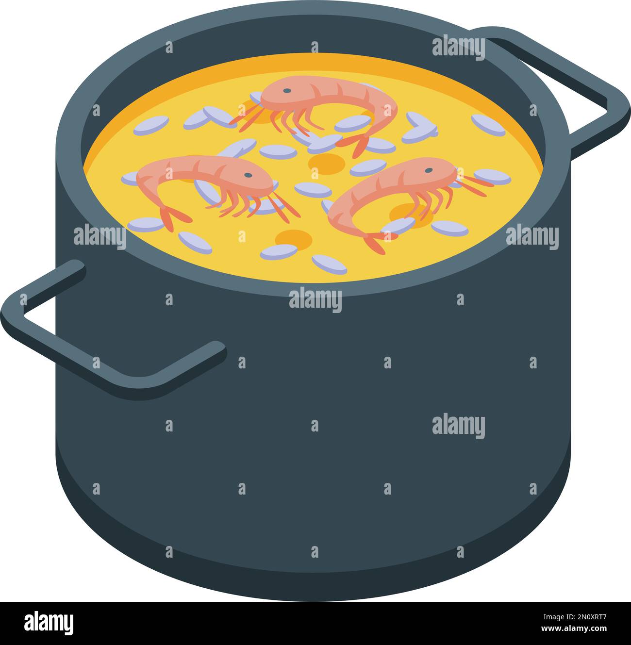 Portuguese shrimp soup icon isometric vector. Food cuisine. Cod egg ...