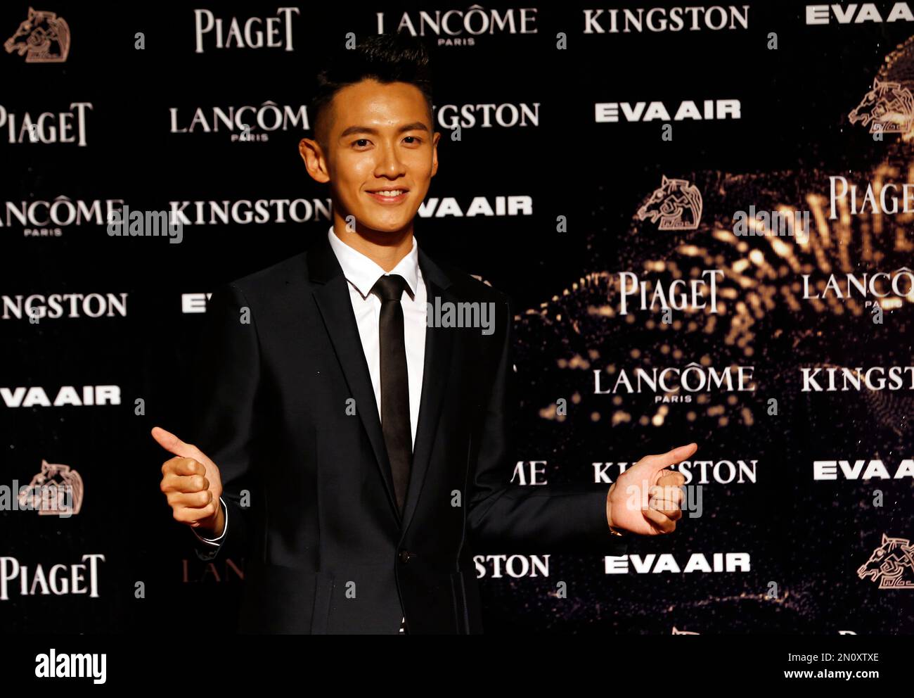 Taiwanese actor Kai Ko poses on the red carpet at the 52nd Golden Horse Awards in Taipei, Taiwan ...