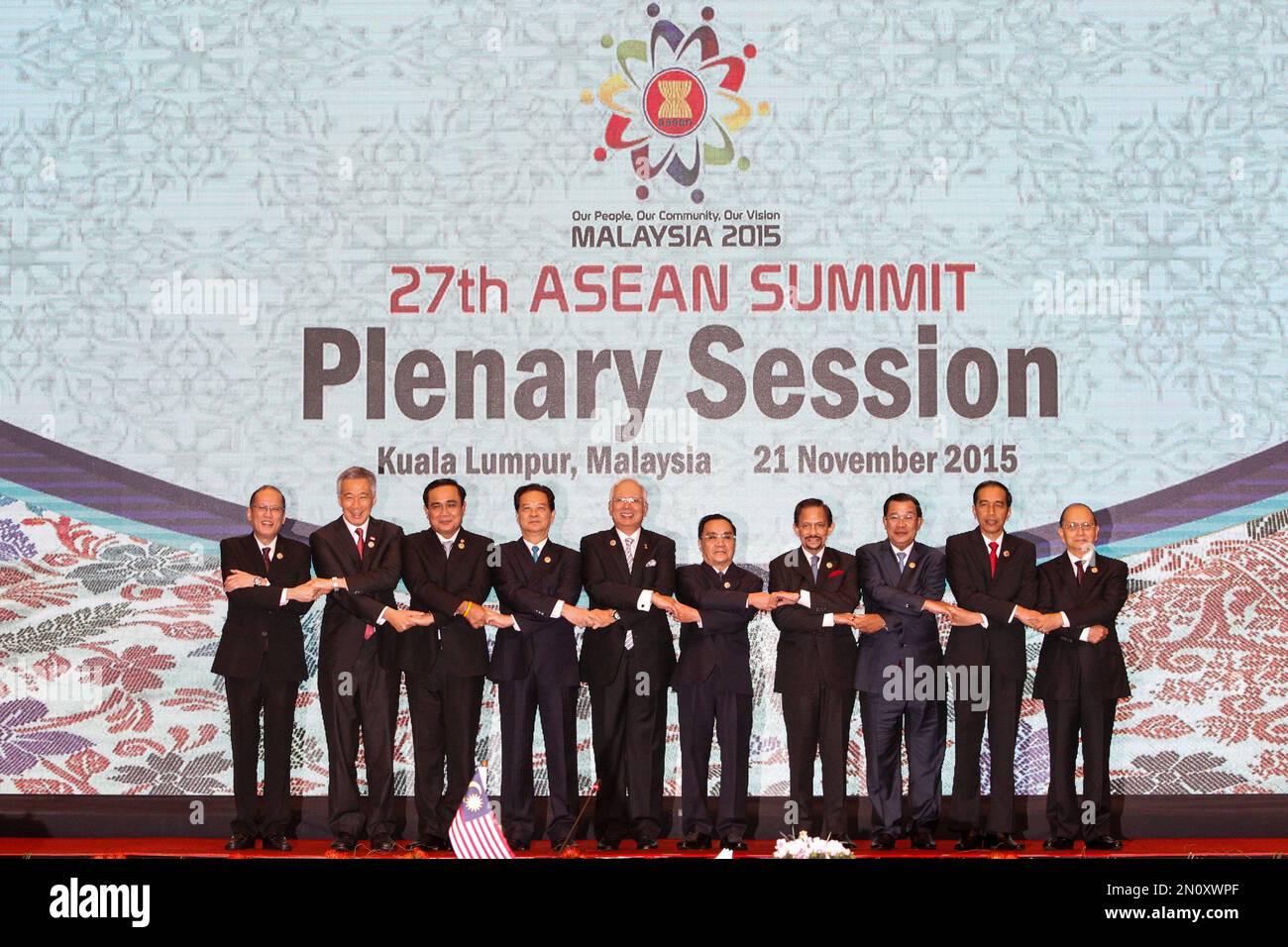 Leaders of the Association of Southeast Asian Nations (ASEAN) from left ...