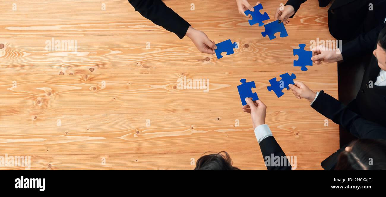 Asian business woman building puzzle hi-res stock photography and ...