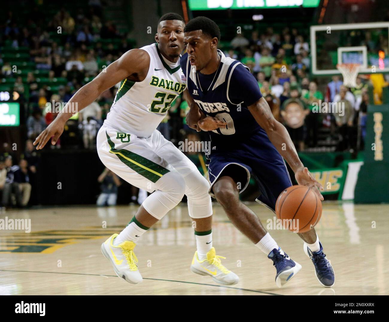 Baylor guard King McClure (22) is unable to stop Jackson State's ...
