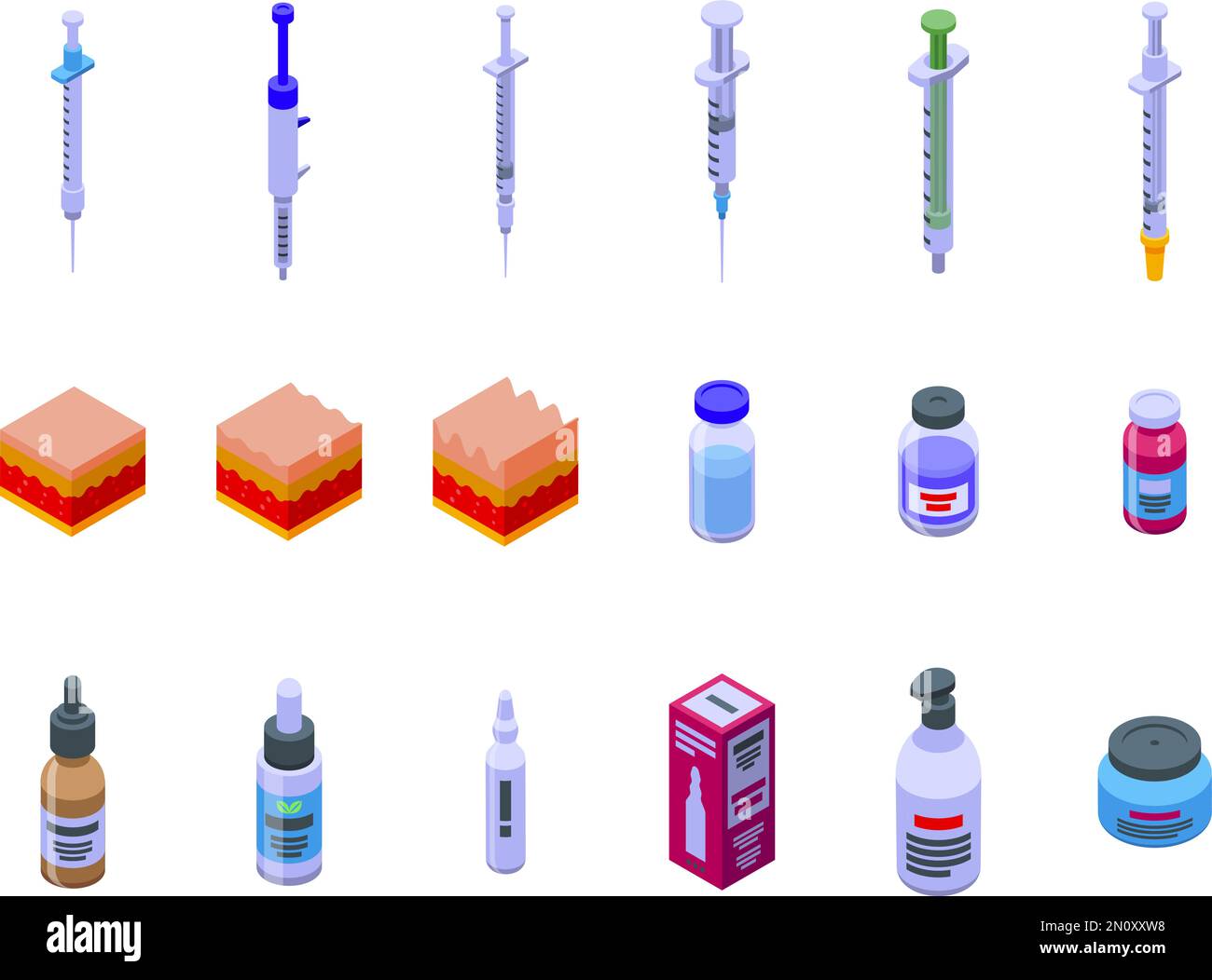 Botox icons Cut Out Stock Images & Pictures - Alamy