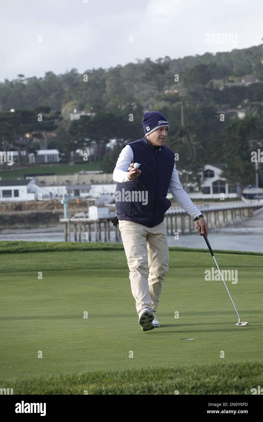 Pebble Beach, CA, USA. 5th Feb, 2023. Peter Malnati birdies the 6th at ...