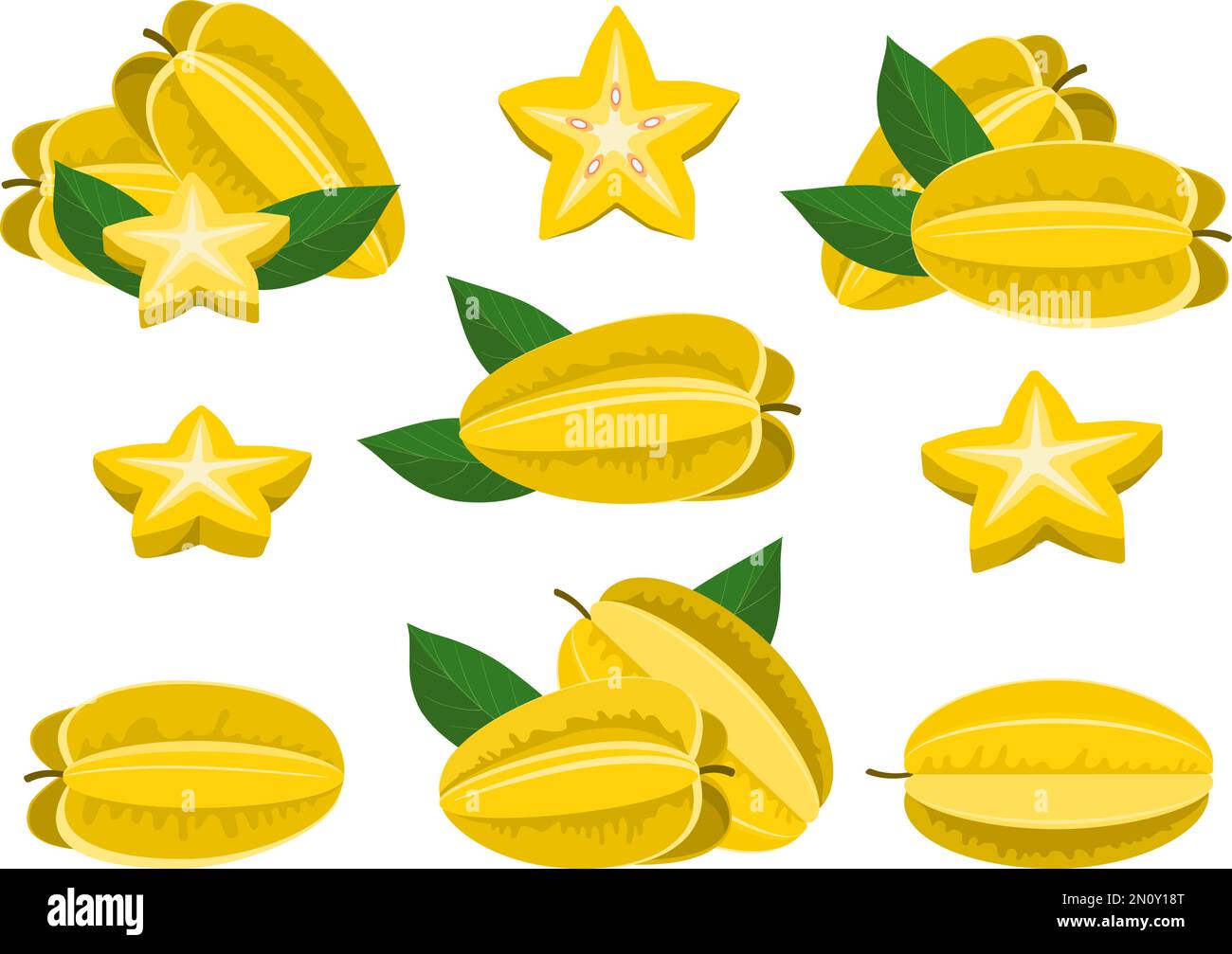 Star fruit elements Stock Vector Image & Art - Alamy